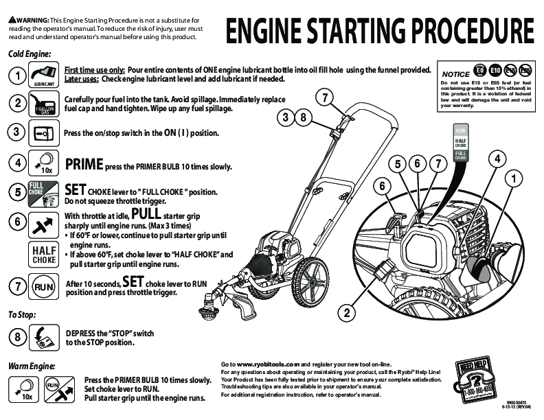 4 CYCLE 30CC WHEELED TRMR TBO - RYOBI Tools